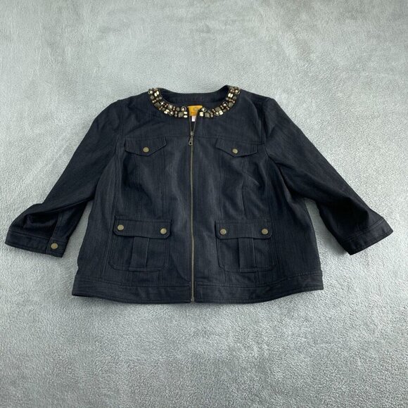 Ruby Rd. | Jackets & Coats | Ruby Rd Woman Embellished Collar Jacket 8w ...